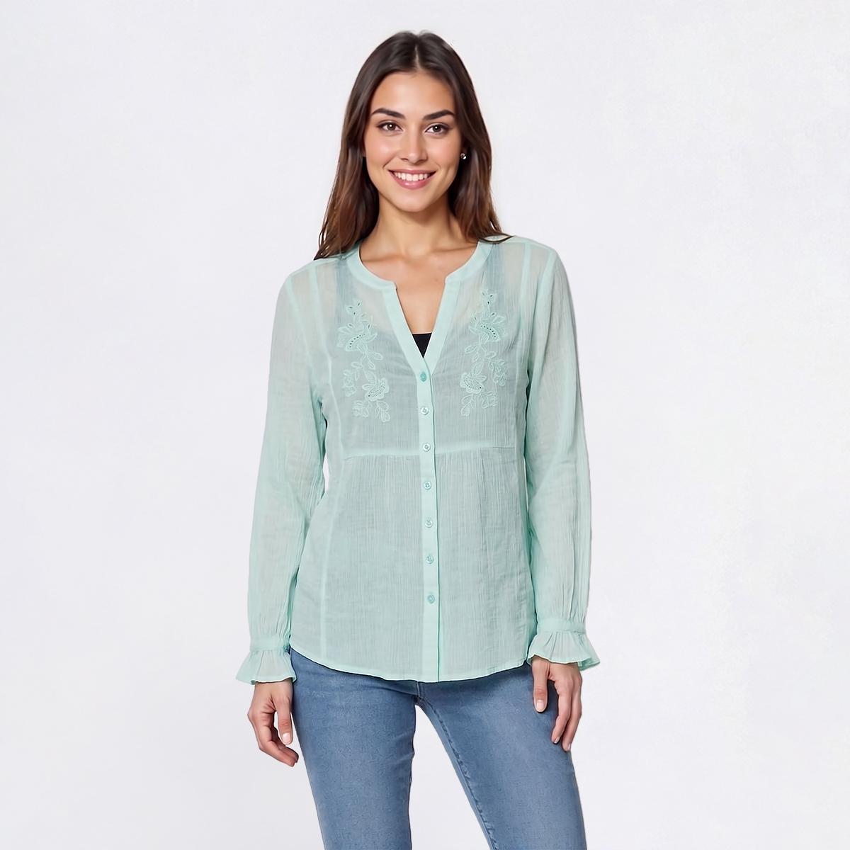 Click here for Petite Preswick & Moore(R) Long Sleeve Embroidered... prices